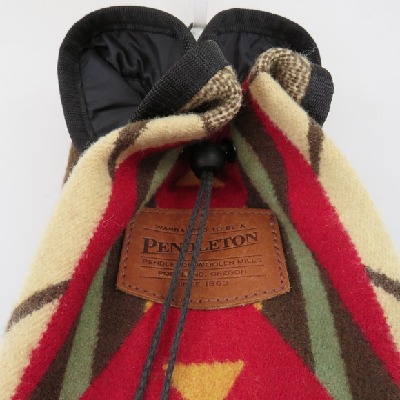 Pendleton | Bags | Vintage Pendleton Boho Southwestern Wool Suede Red Brown Rucksack Sling Bag ...